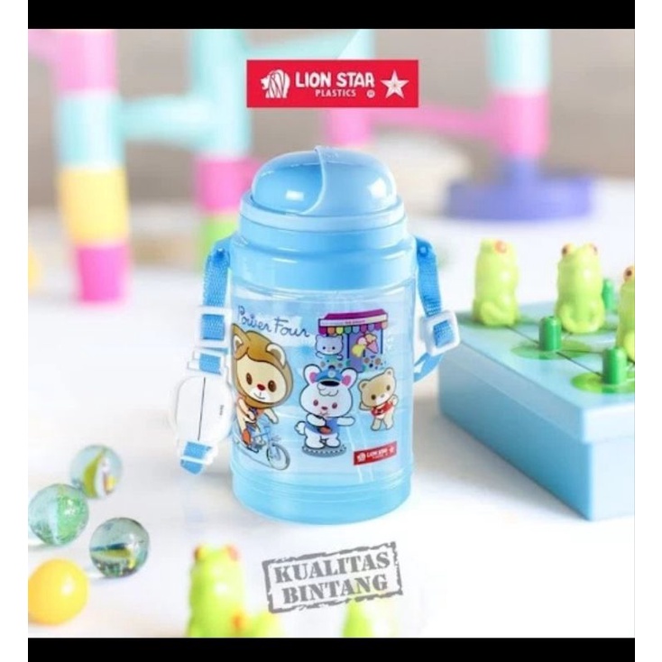 Jual BOTOL MINUM ANAK 550 ML LION STAR/ PAKAI TALI DAN SEDOTAN/ SEKOLAH/ SPIRIT 550 ML N-72 ...