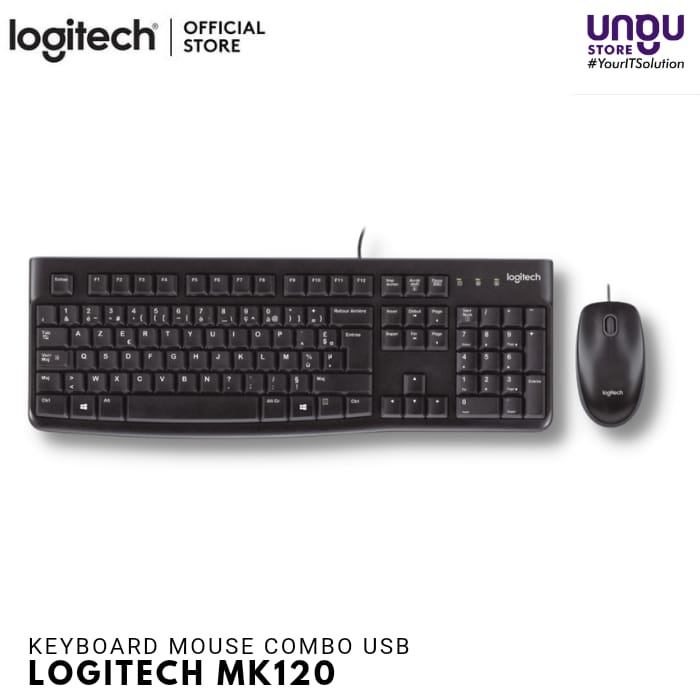 Jual Logitech MK120 Keyboard Mouse Combo USB | Shopee Indonesia