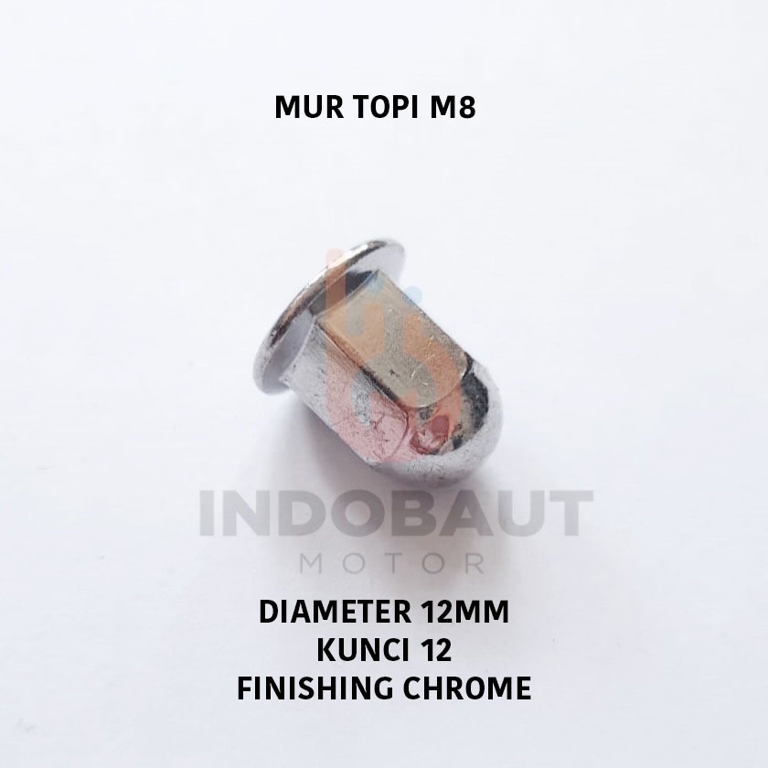 Jual Mur Topi M8 Chrome Baut 12 | Shopee Indonesia