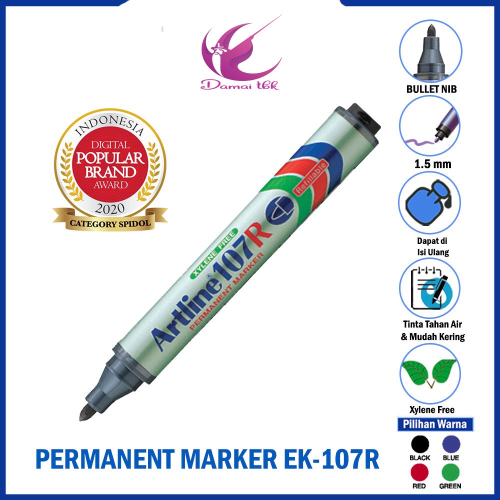 Jual Spidol Artline 107R spidol Permanent Marker Spidol Permanen ...