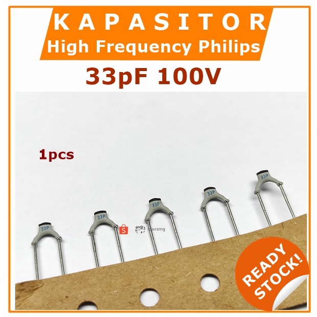 Jual Capacitor Ceramic High Frequency 33pF 100V Philips BC Kapasitor 33 ...