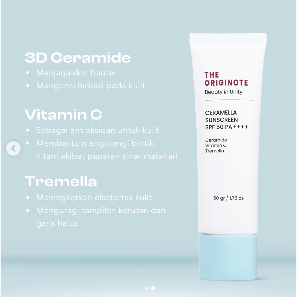 Jual The Originote Ceramella Sunscreen SPF50 PA++++ 50gr ORIGINAL ...