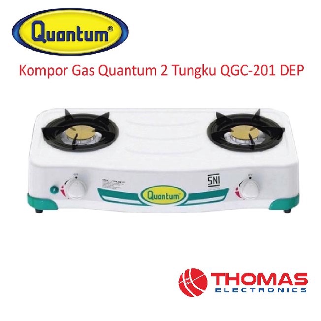 Jual QUANTUM Kompor Gas DUA Tungku Elektrik QGC 201 DEP GARANSI RESMI | Shopee Indonesia