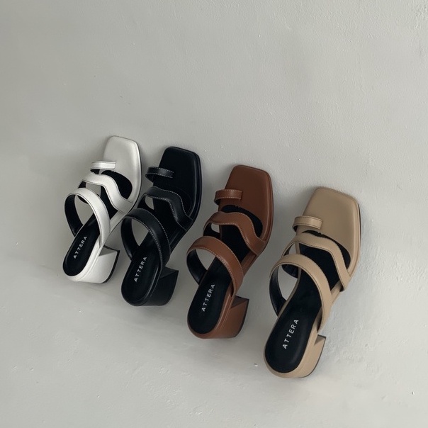 Jual ATTERA - RUVA HEELS (black/white/tan/cream) | Shopee Indonesia