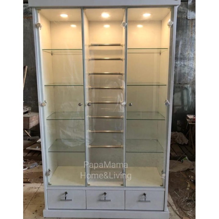 Jual Rak Hijab Kayu HPL Tinggi 200cm - Lemari Hias Tas & Hijab - Buffet ...