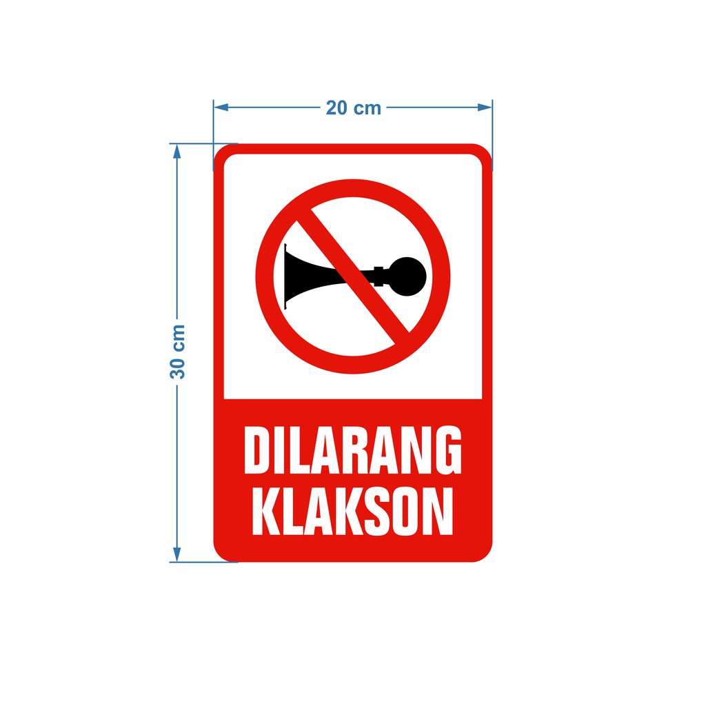 Jual STIKER RAMBU Dilarang klakson Bahan REFLEKTIF | Shopee Indonesia