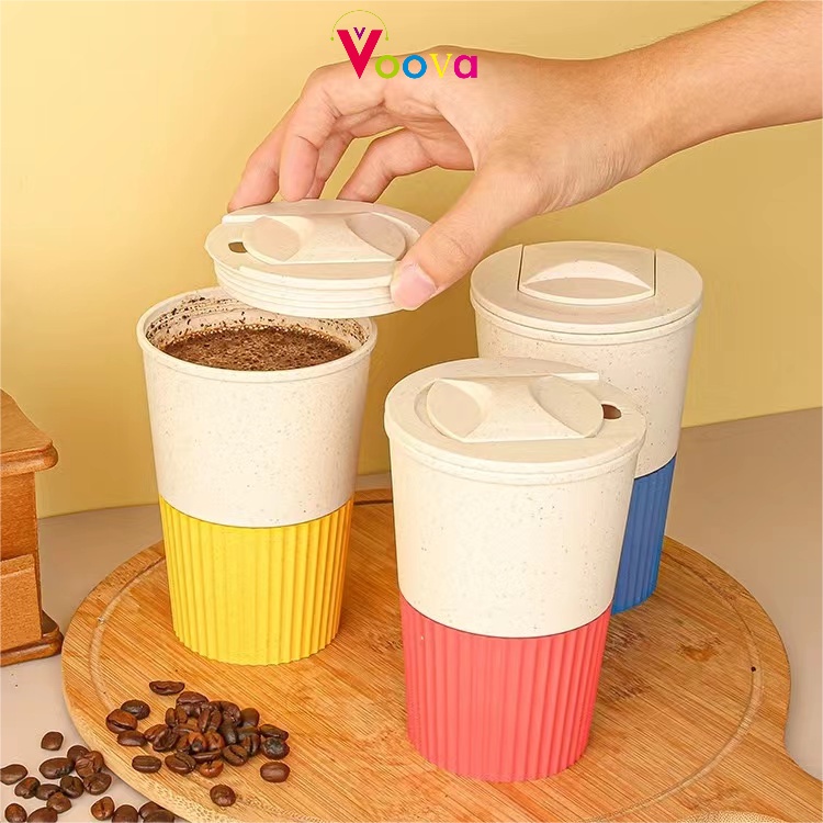 Jual VOOVA Wheat Straw Mug Kopi / Cangkir Kopi Gaya Jepang Sederhana ...