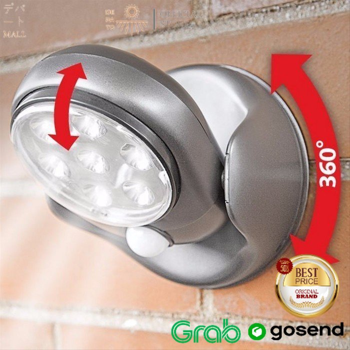 Jual LAMPU LED SENSOR GERAK ROTASI 360 DERAJAT ORIGINAL DP | Shopee ...