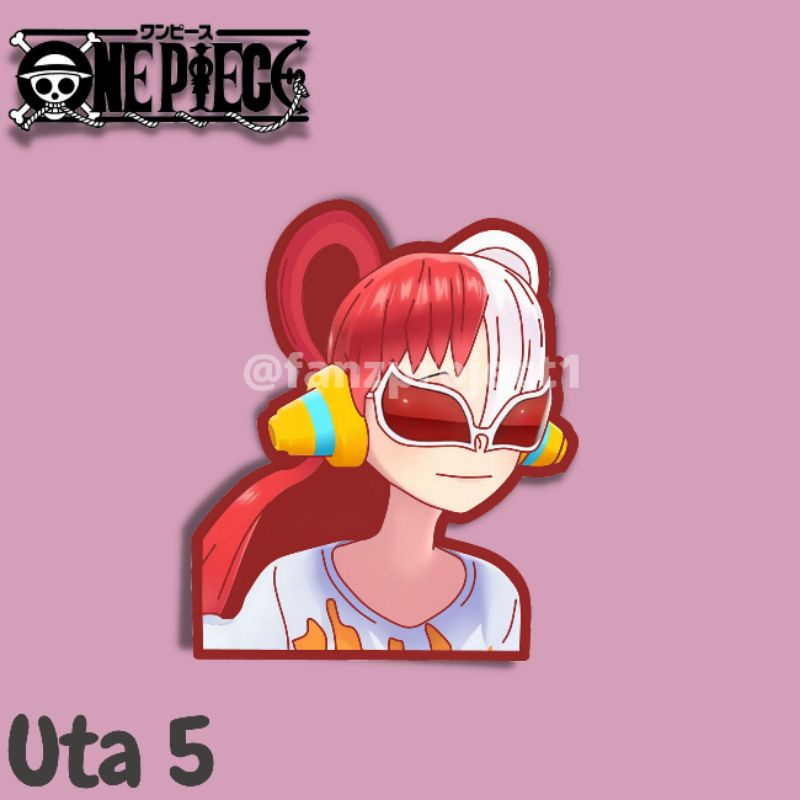 Jual STICKER ANIME UTA ONE PIECE RED (WATERPROOF) | Shopee Indonesia