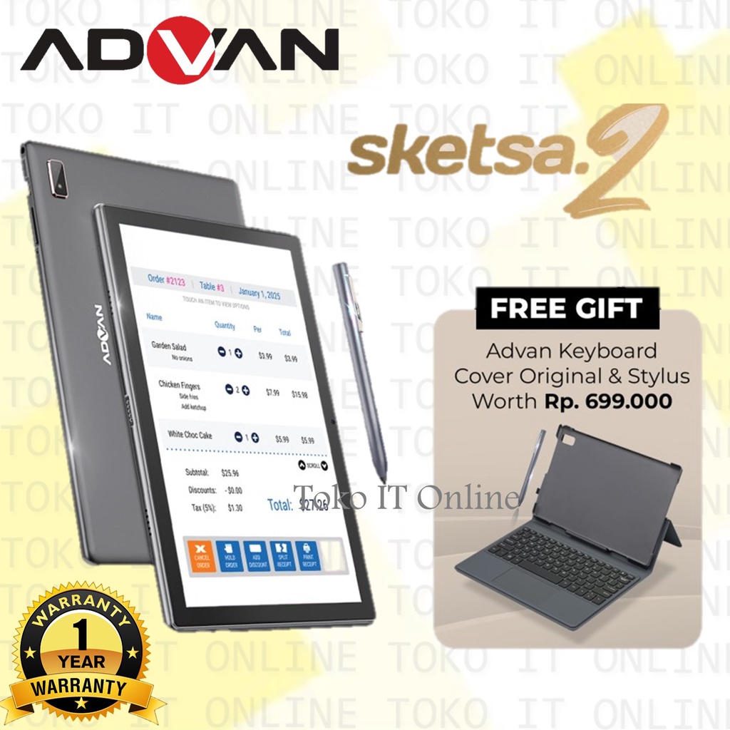 Jual Advan Tablet Sketsa2 / Sketsa 2 10 inch 4/64 Ram 4GB Internal 64GB ...