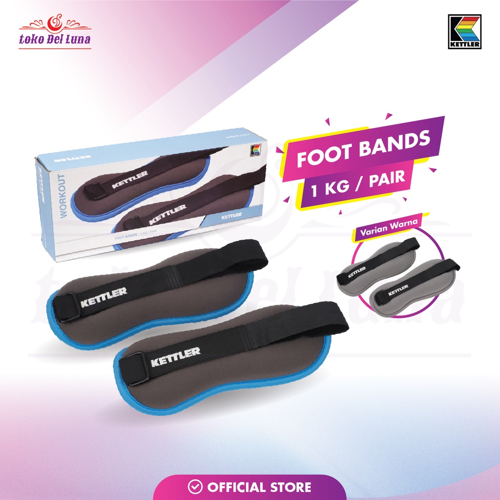 Jual KETTLER Foot Band 1Kg/Pair ( 2 x 0.5Kg ) Pemberat Kaki | Shopee ...