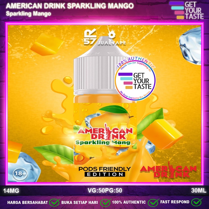 Jual Liquid R57 American Drink Sparkling Mango Pods Friendly 30ML by ...
