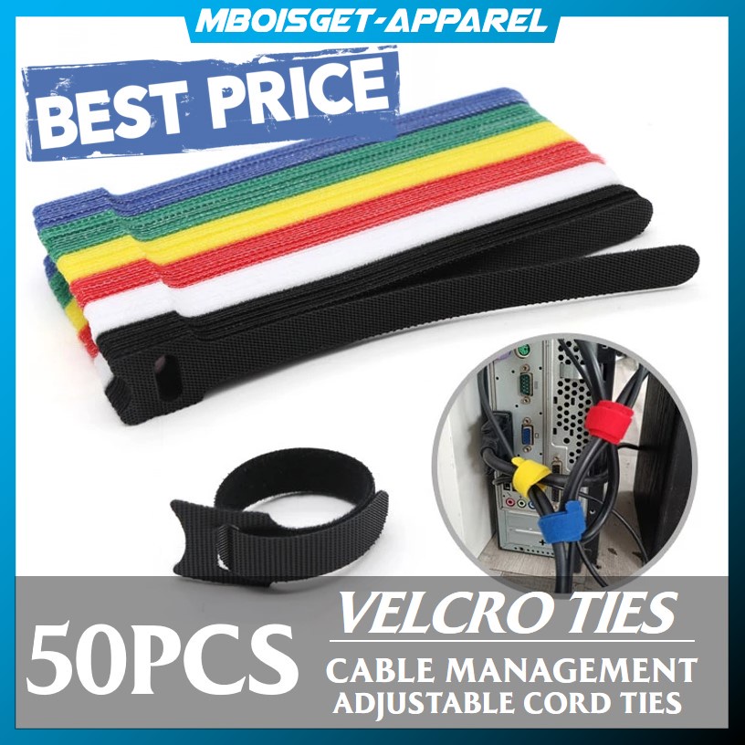 Jual MBOISGET - Yoss Velcro Strap Cable Management 12 x 150 mm 50 PCS ...