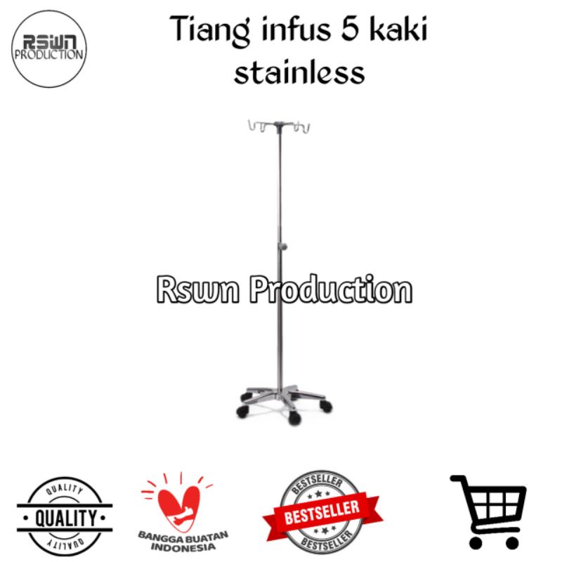 Jual Tiang infus 5 kaki Stainless Steel | Shopee Indonesia