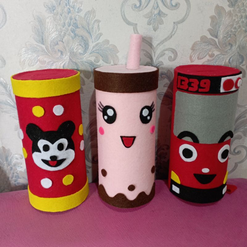 Jual celengan dari botol plastik bekas bisa request model dan warna ...