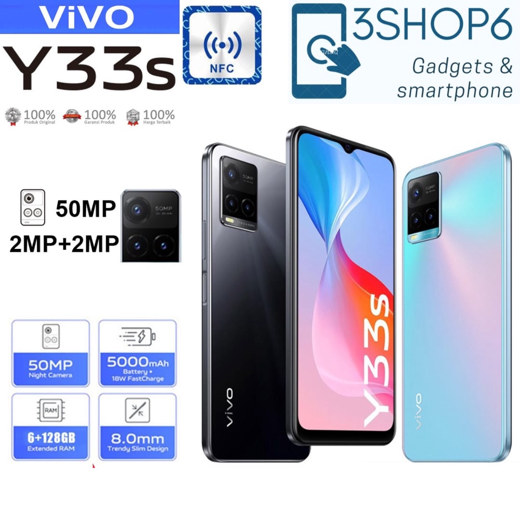 Jual VIVO Y33s 6/128GB 6.58inci layar lebar FULLSET hp murah Original ...