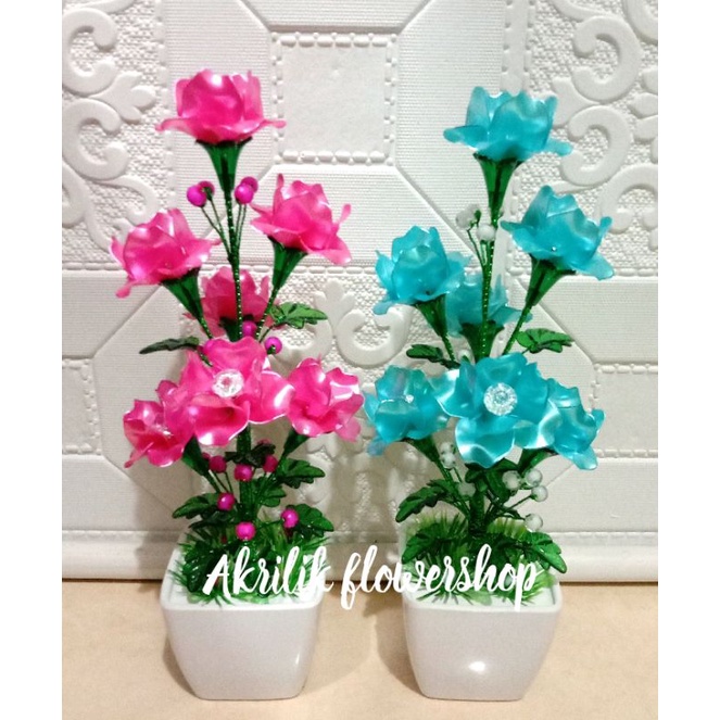 Jual Bunga pajangan /hiasan akrilik mutiara | Shopee Indonesia