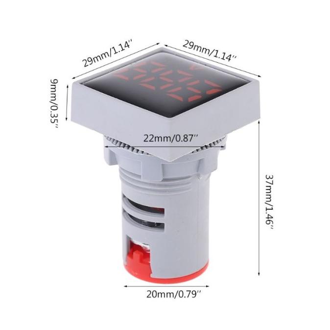 Jual Sun Square Voltmeter Ac 20-500V Volt Meter Panel Led Digital ...