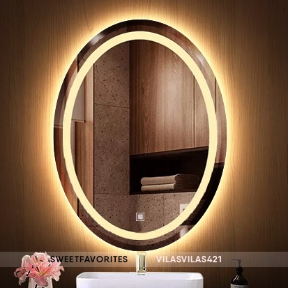 Jual TOUCHSCREEN LED Classy LUX 45x60 & 50x70 CM OVAL Cermin Smart ...