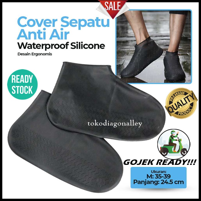 Jual Cover Sepatu Anti Air Karet Cover Sepatu Waterproof Silicone ...