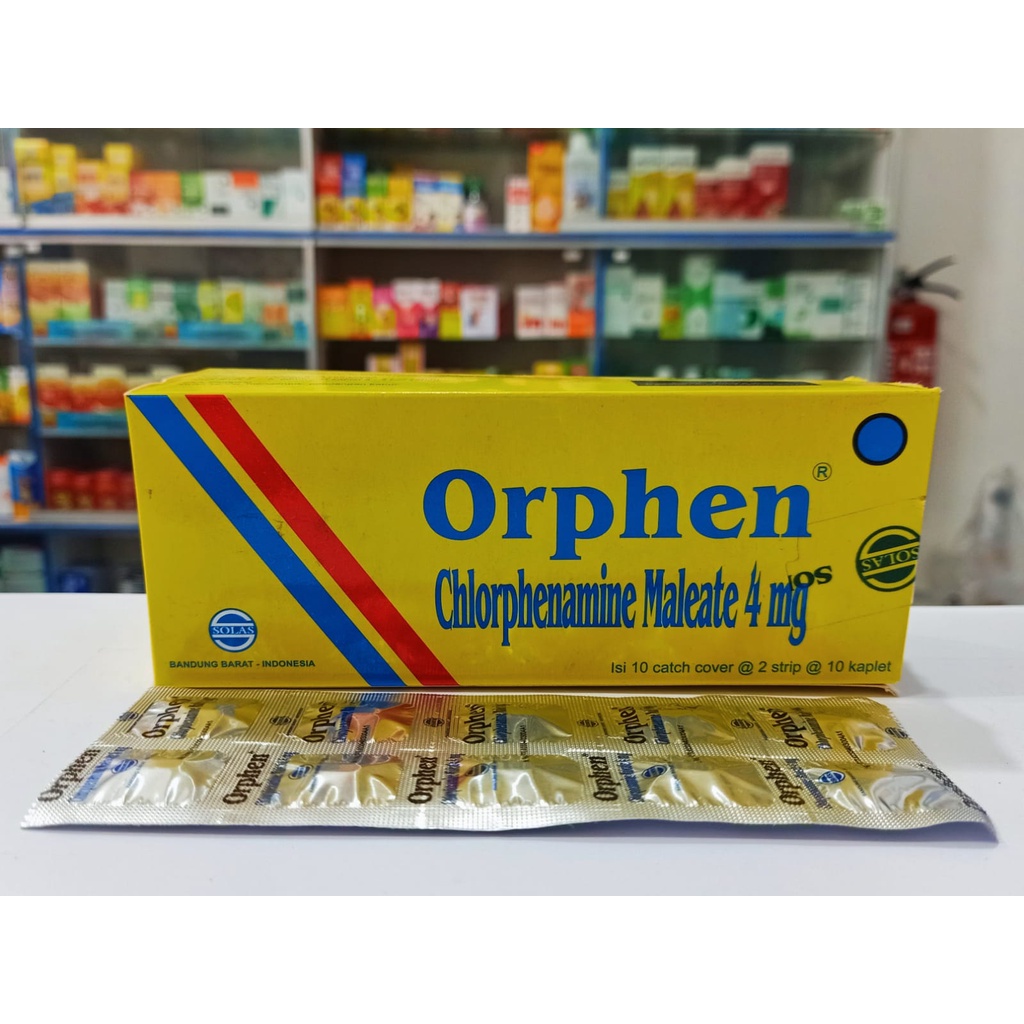 Jual Orphen 4MG 𝟏 𝐒𝐓𝐑𝐈𝐏 𝐈𝐒𝐈 𝟏𝟎 𝐊𝐀𝐏𝐋𝐄𝐓 - Meredakan Alergi Gatal-Gatal ...