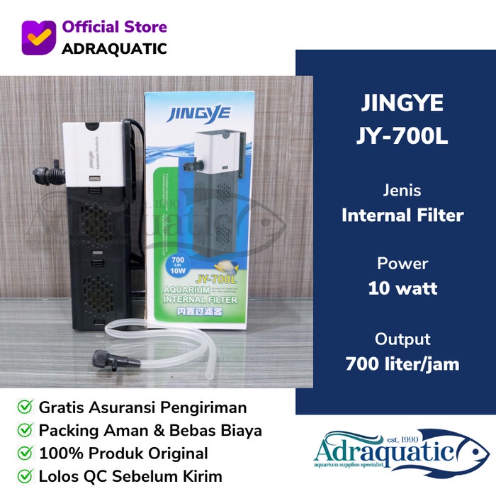 Jual JINGYE JY-700L INTERNAL FILTER AQUARIUM AQUASCAPE POMPA AIR CELUP ...
