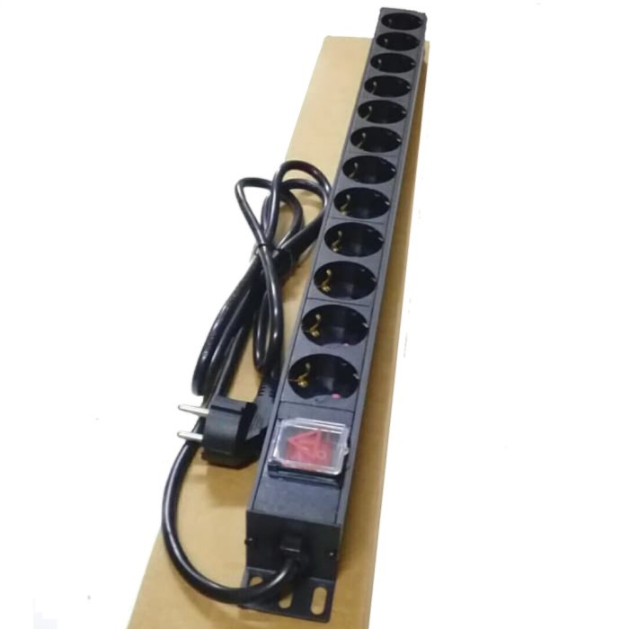 Jual Power Distribution Unit Pdu 12 Port Hole Cable Switch On Off Rackmount | Shopee Indonesia