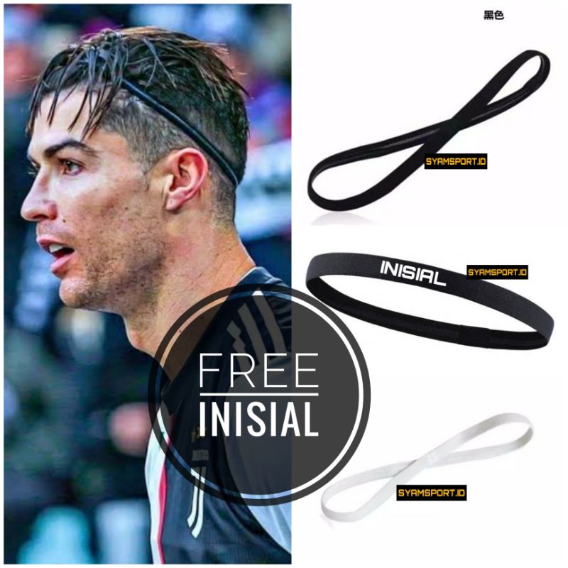 Jual Headband Olahraga Anti Slip FREE INISIAL Menyerap Keringat Kemasan ...