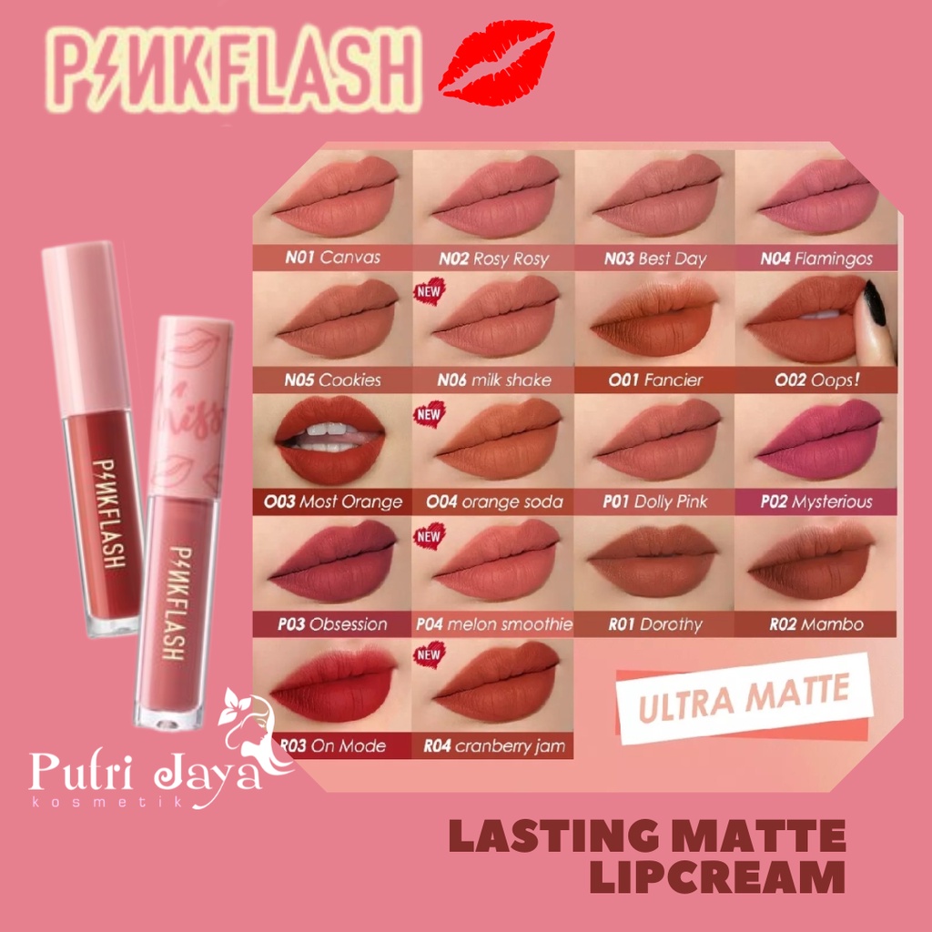 Jual PINKFLASH L01 Lasting Matte Lipcream | Longlasting Lip Cream ...