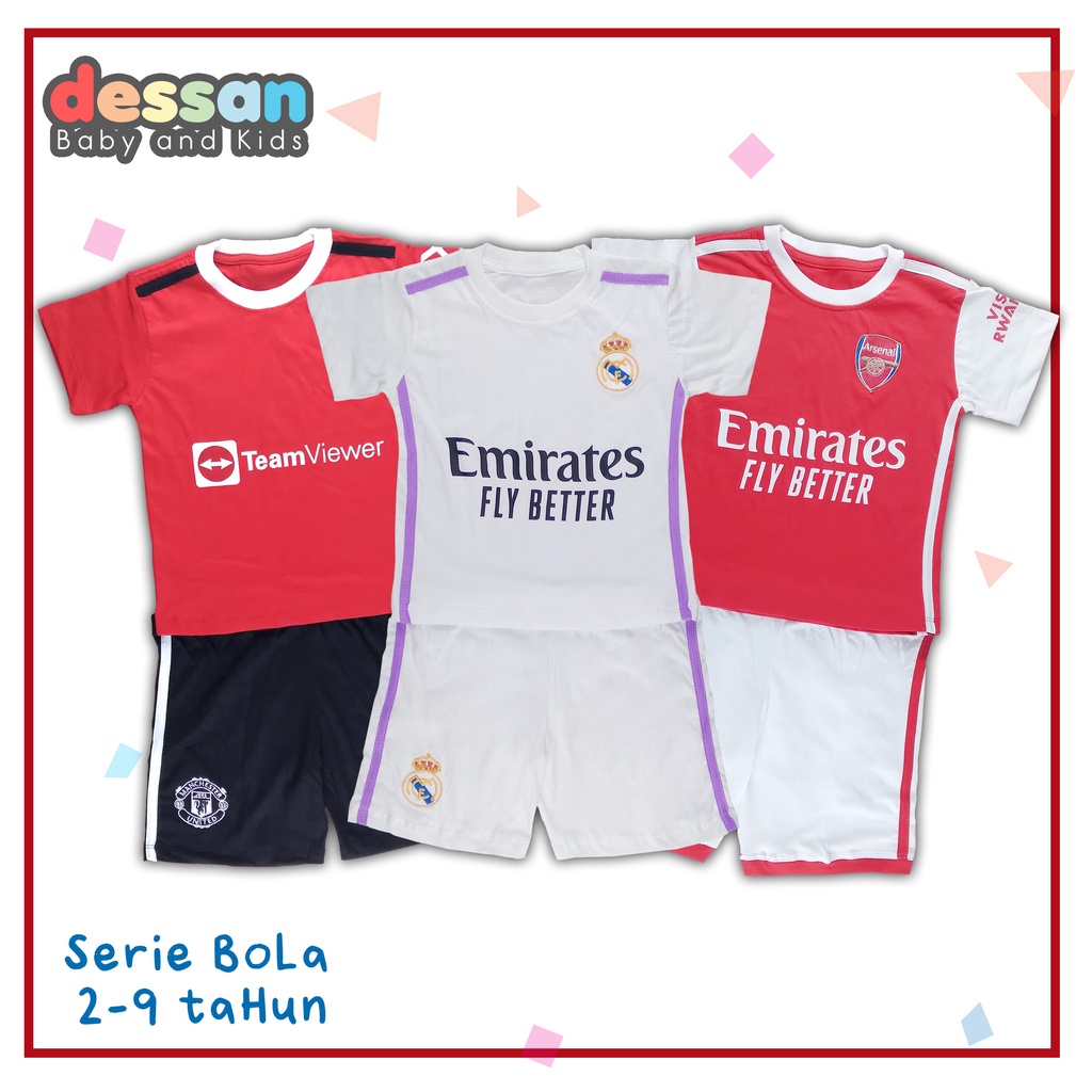 Jual DESSAN Baju Setelan Anak Klub Bola Logo Bordir (Bisa Kustom Nama ...