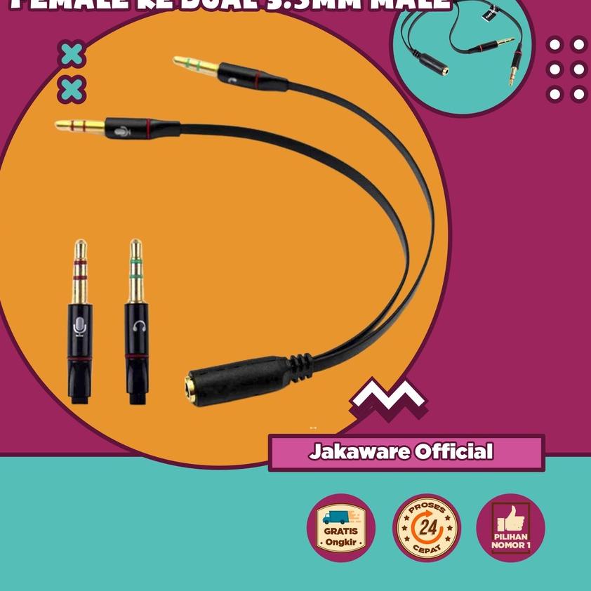 Jual SHOPEE 11.11 SPLITTER AUDIO CABLE JACK 3.5mm FEMALE DUAL 3.5mm ...