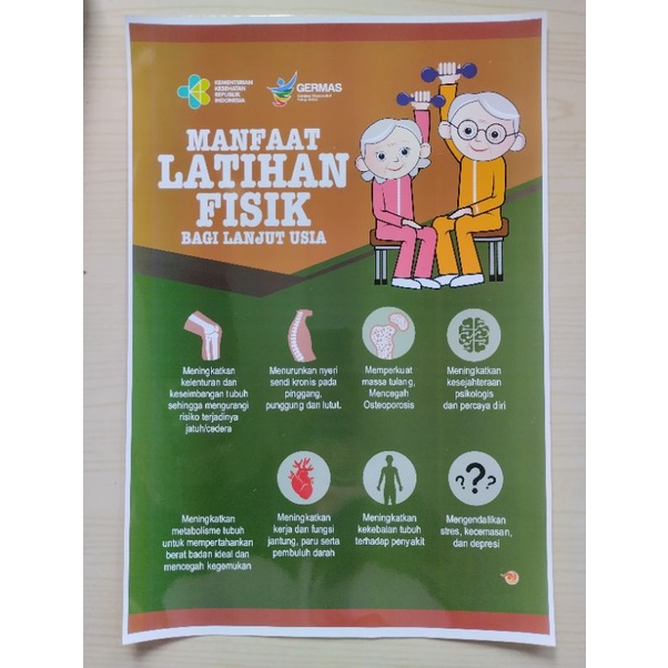 Jual Poster Manfaat Latihan Fisik Bagi Lanjut Usia | Shopee Indonesia