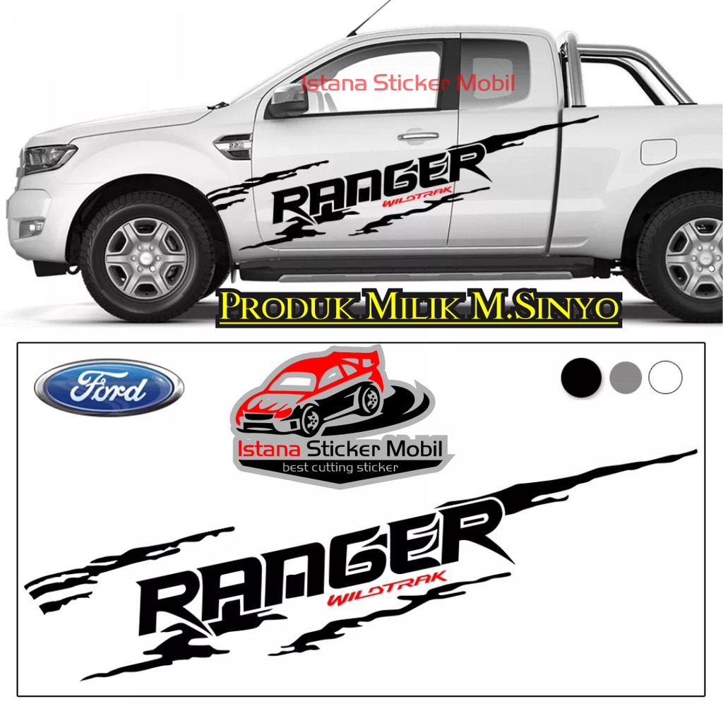 Jual stiker mobil ranger list mobil ford ranger 4x4 cutting sticker ...