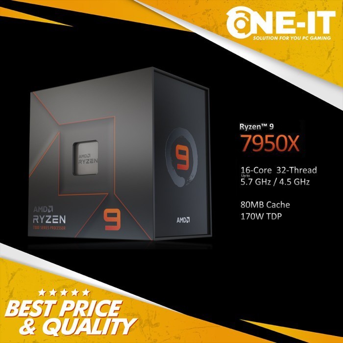 Jual Processor AMD Ryzen 9 7950X Cores 16 Threads 32 Up to 5.7GHz | Shopee Indonesia