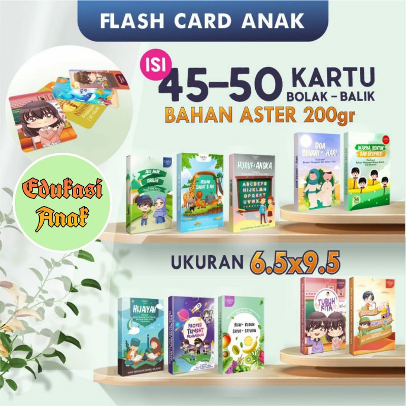 Jual Eg.Mall FLASH CARD EDUKASI ANAK | ISI 45-50 KARTU | BAHAN TEBAL ...