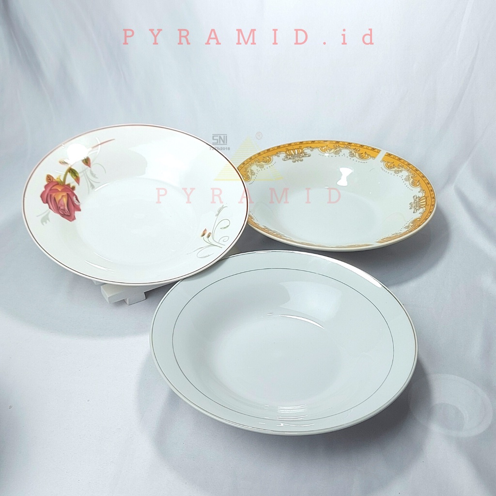 Jual PYRAMID | PIRING MAKAN 9 | 23 CM | Piring makan porselen (keramik ...