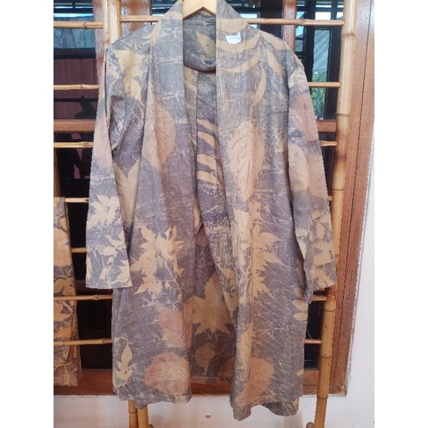 Jual Cardigan Batik ecoprint (Hanya Atasan) | Shopee Indonesia