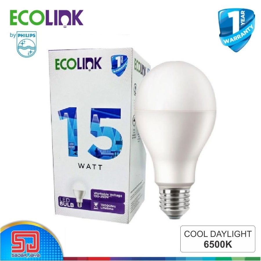 Jual ECOLINK Lampu 15W LED 15Watt Bulb Bohlam 15 Watt - 6500K Cooldaylight White Putih | Shopee ...