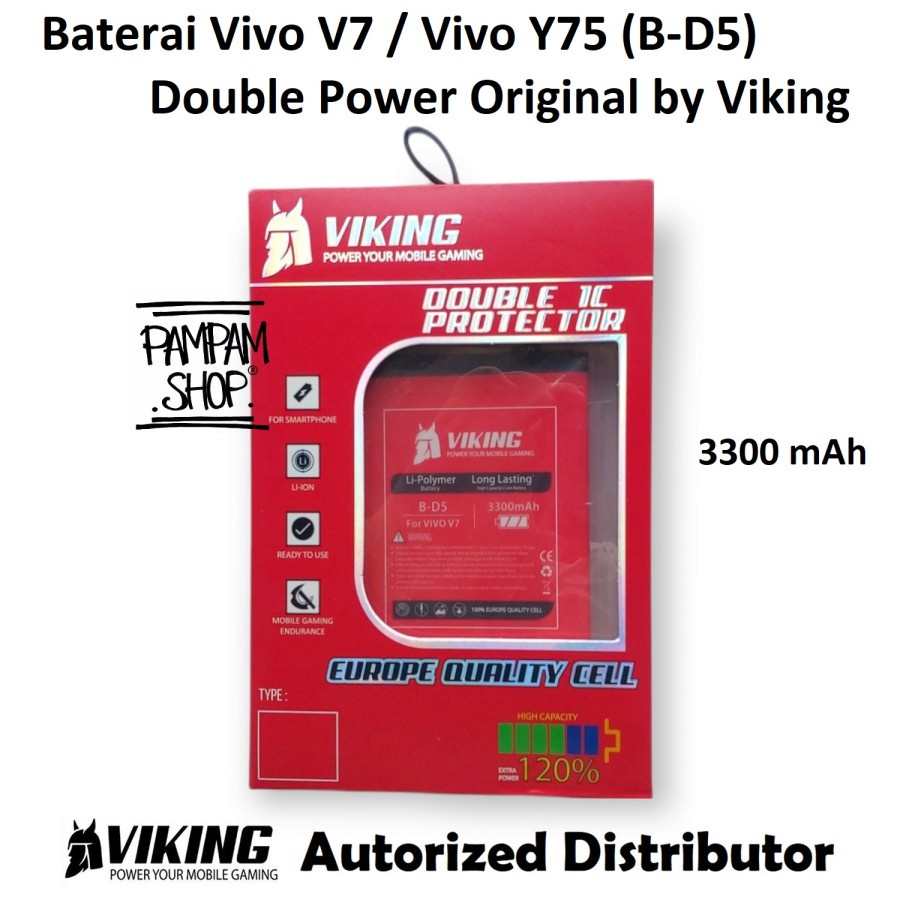Jual Baterai VIKING Double Power Original Vivo V7 Y75 B-D5 BD5 Batre Batrai Battery Ori HP Dual ...