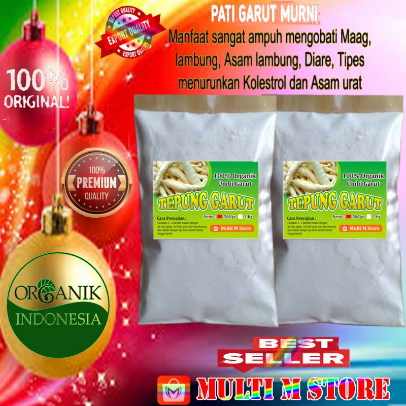 Jual 500 Gram Tepung Pati Garut Super Premium | Efektif Mengobati Asam ...