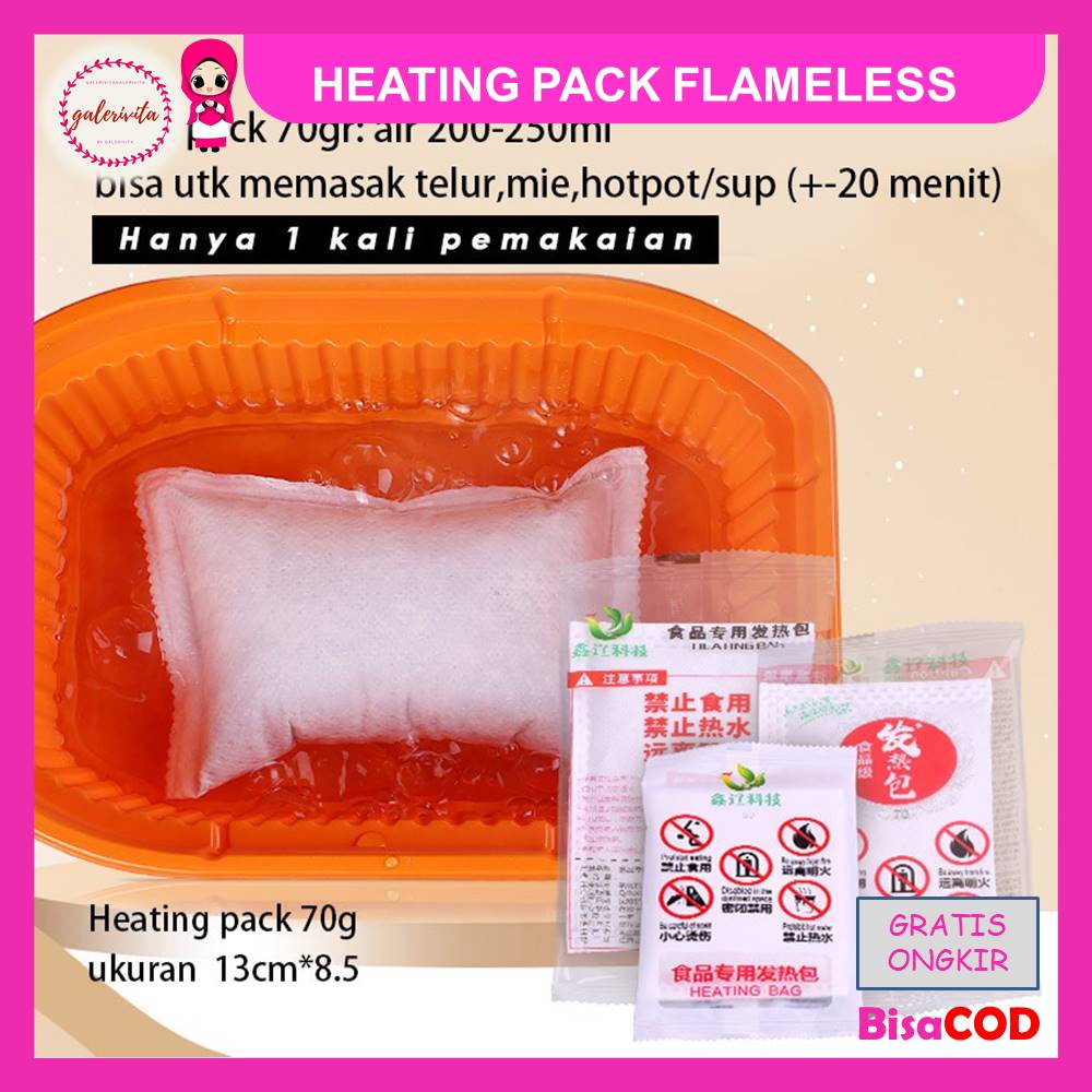 Jual Heating Pack Flameless Heater For Food / Alat Memasak Tanpa Api ...
