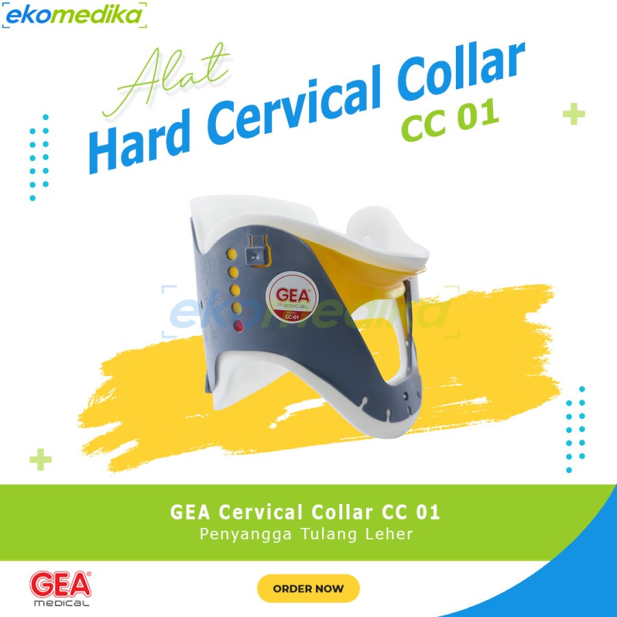 Jual Hard Collar GEA Cervical Collar Penyangga Tulang Leher Cervical ...
