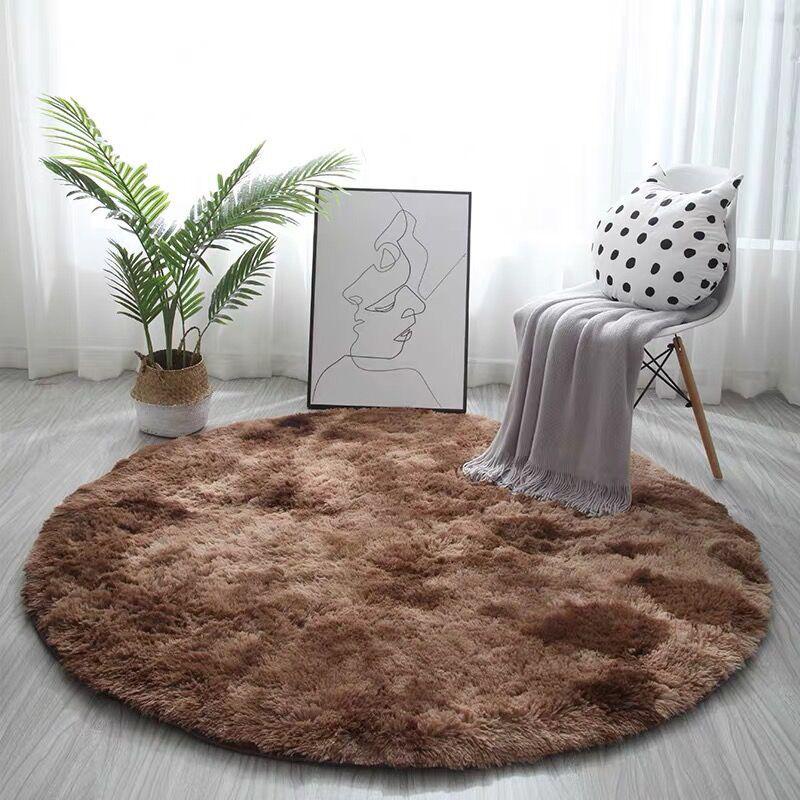 Jual Karpet Bulat Ombre & Motif Warna Diamater 100cm/Karpet Bulu Lantai ...