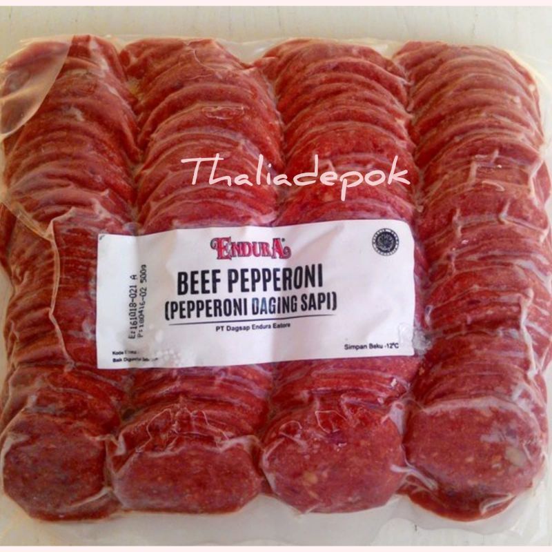 Jual ENDURA PEPPERONI BEEF SLICE 500GR, DAGING SLICE KECIL BULAT HALAL ...