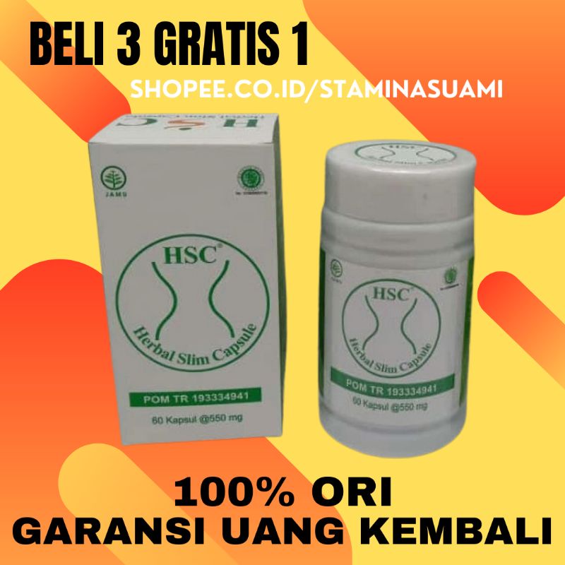 Jual HSC HERBAL SLIM CAPSULE PELANGSING DIET BADAN HSC ORIGINAL ...