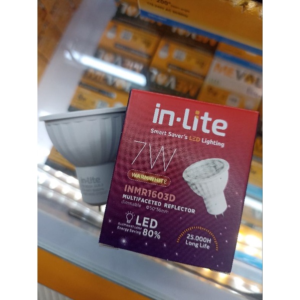 Jual Lampu Led In-lite 7 watt mr16 dimmable inlite 7w inmr1603d lampu ...