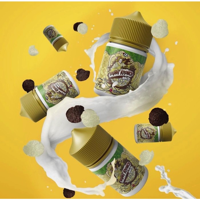 Jual LIQUIDS 60MILI HAPPIKRUNCH V2 WHITE CHOCOLATE / HAPPY KRUNCH ENAK ...