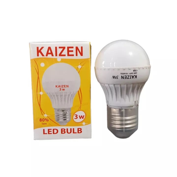 Jual Lampu LED Bulb 3 Watt Kaizen Cahaya Putih | Shopee Indonesia