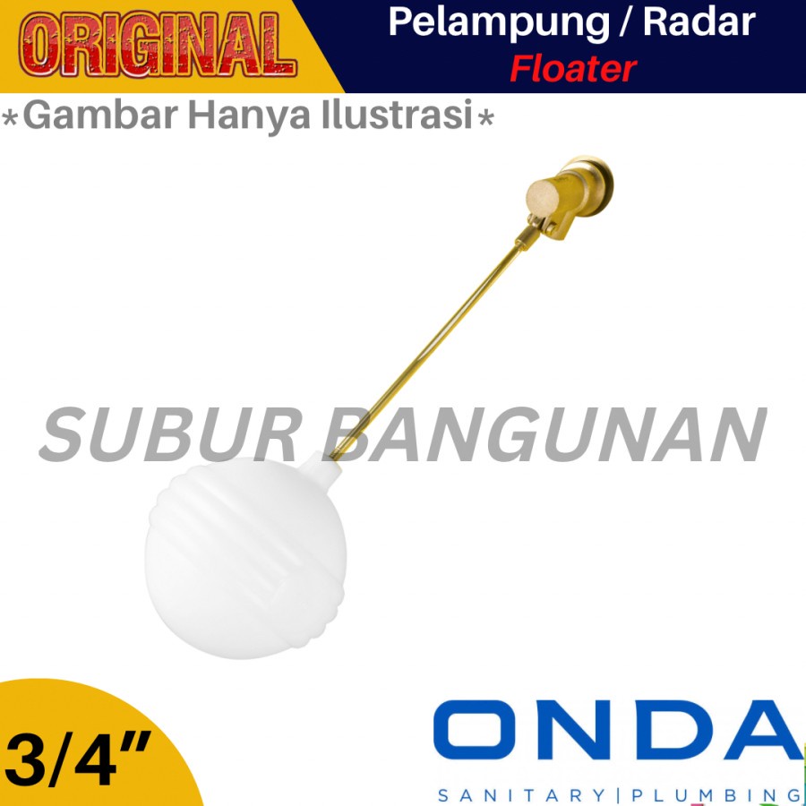 Jual Pelampung Air Onda 3/4" Tangki Toren Radar Otomatis Floater 3/4 ...