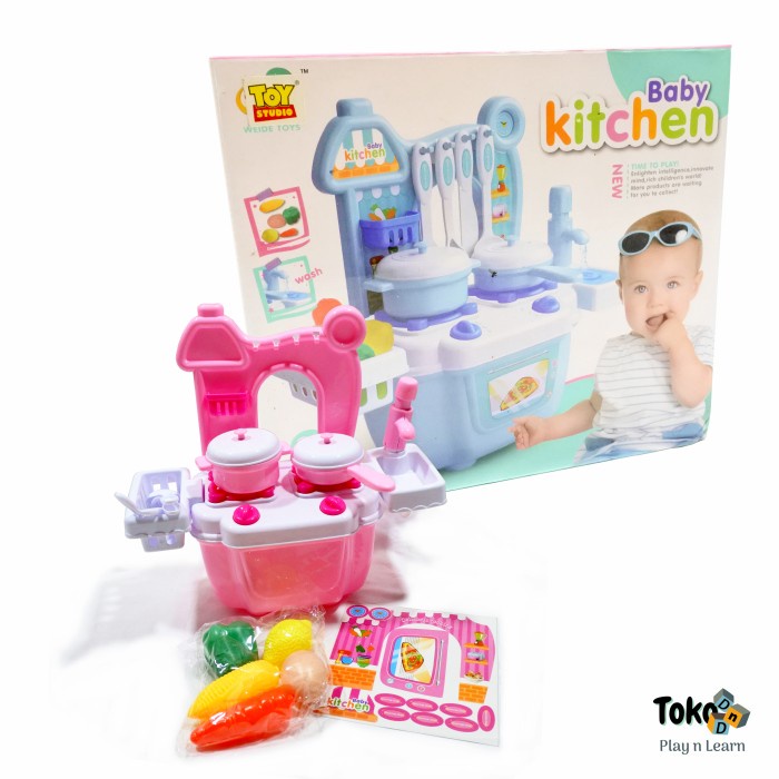 Jual Mainan Edukasi Anak Baby Kitchen Set Masak Masakan Dapur Kompor ...